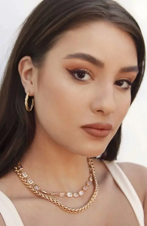 Ettika 18k- Plated Twist Hoop Earrings - Gold
