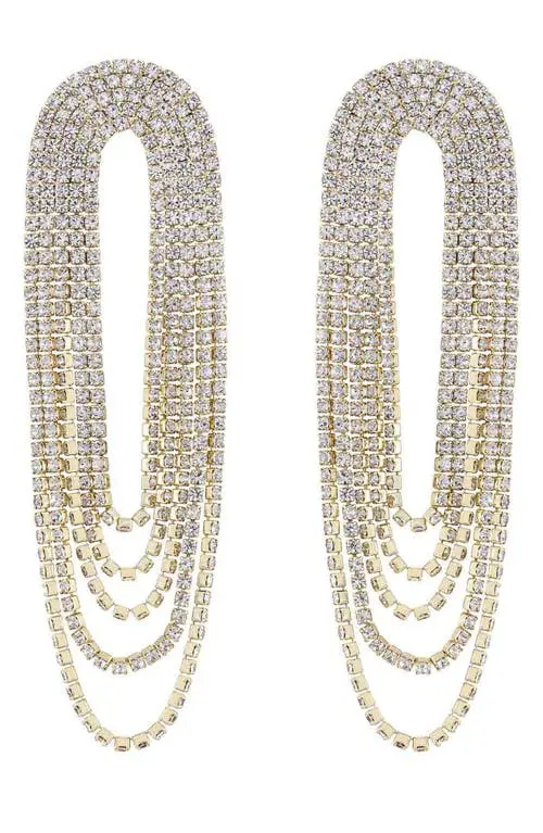 Ettika Crystal Chandelier Earrings - Gold