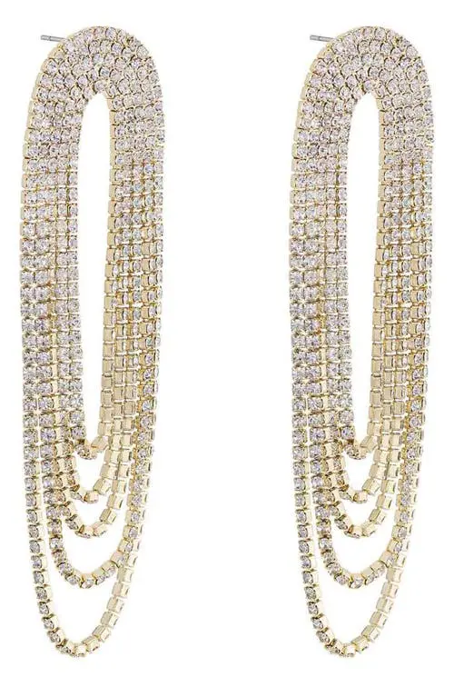 Ettika Crystal Chandelier Earrings - Gold