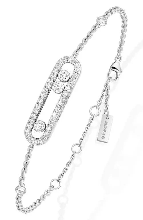 Messika Baby Move Pavé Diamond Bracelet - White Gold