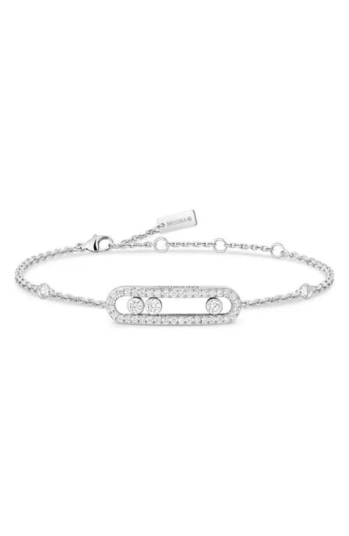 Messika Baby Move Pavé Diamond Bracelet - White Gold