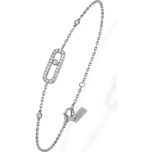 Messika Move Uno Pavé Diamond Bracelet - White Gold