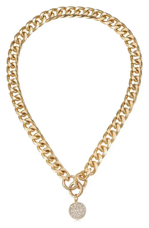 Ettika Crystal Disc Collar Necklace - Gold