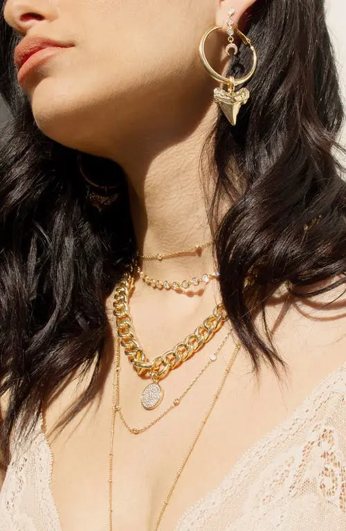 Ettika Crystal Disc Collar Necklace