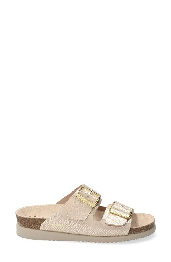 Mephisto Hester Slide Sandal - Light Sand Havana Leather