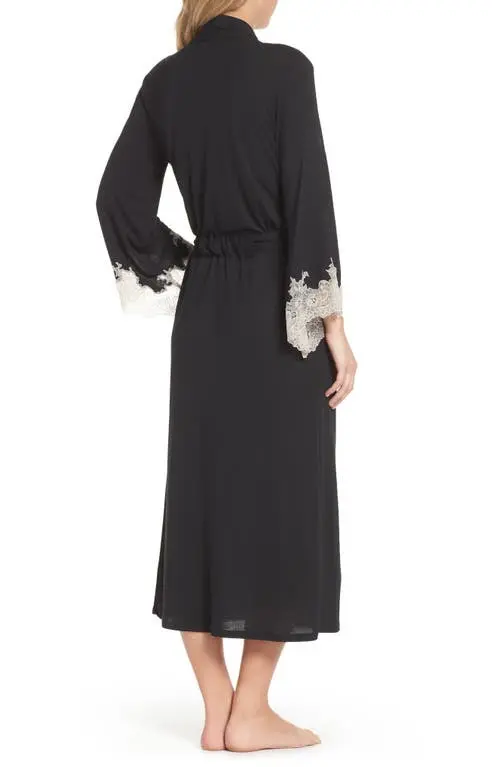 Natori Luxe Shangri-la Robe - Black