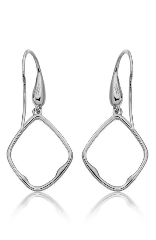 Monica Vinader Riva Diamond Hoop Drop Earrings