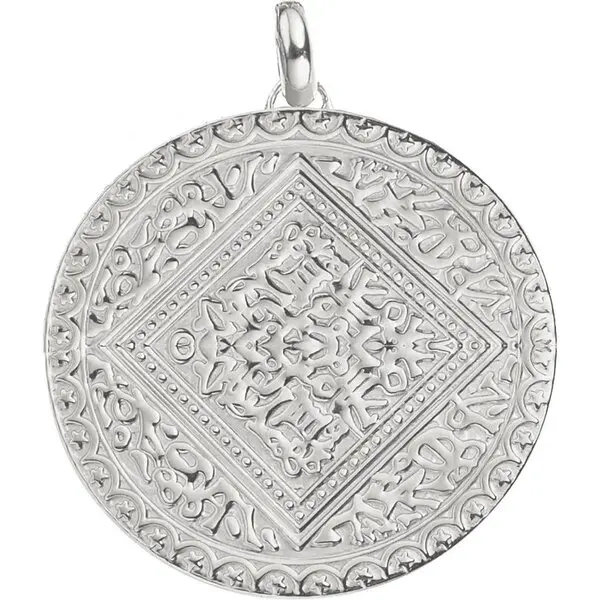 Monica Vinader Marie Reversible Pendant Charm - Silver