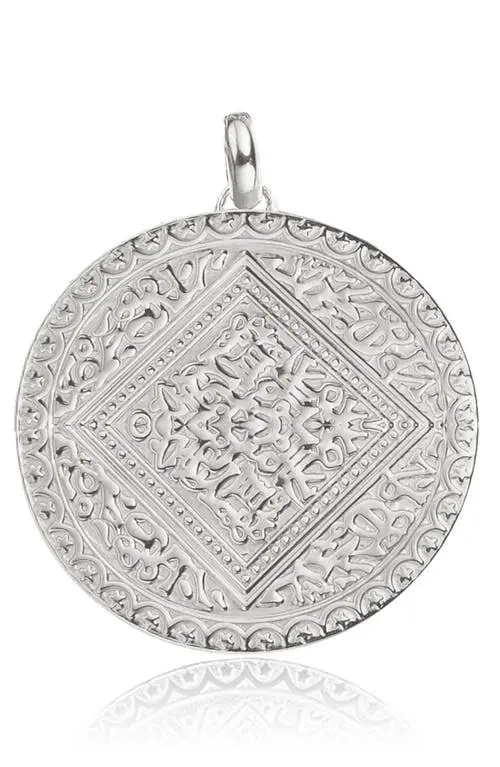 Monica Vinader Mini Marie Pendant Charm - Silver