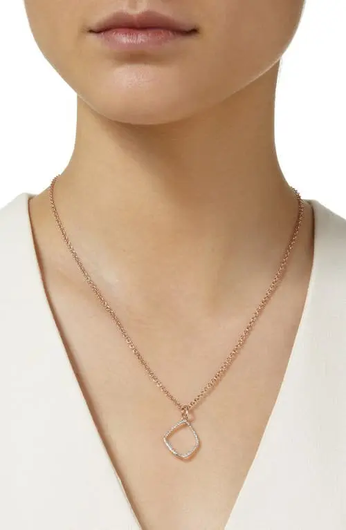 Monica Vinader Riva Diamond Hoop Pendant Charm In Sterling Or Gold Plate