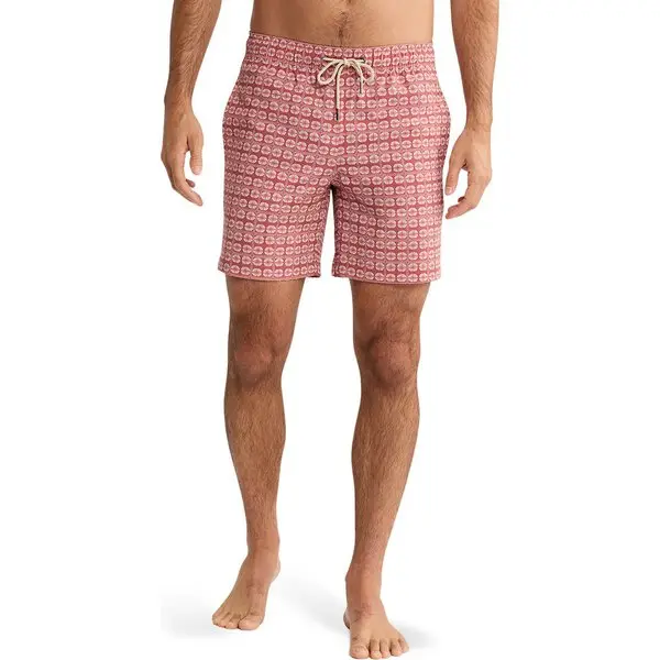 FAIR HARBOR The Bayberry Swim Trunks - Redstone Sand Dollar