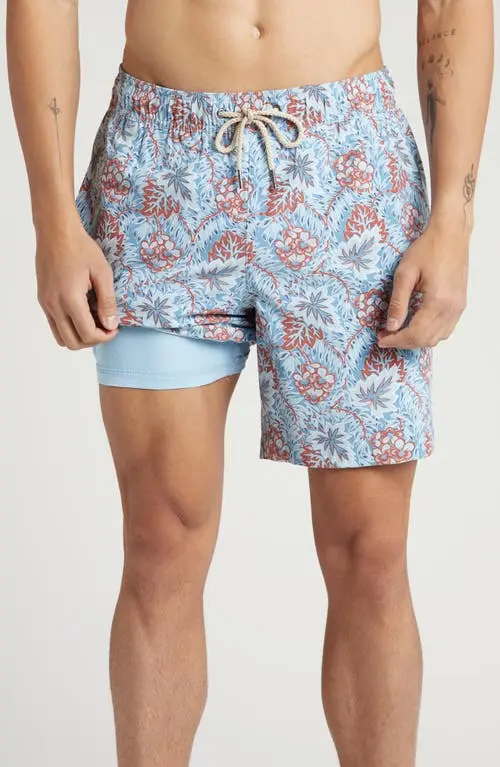 FAIR HARBOR The Bayberry Swim Trunks - Sky Blue Beach Forest