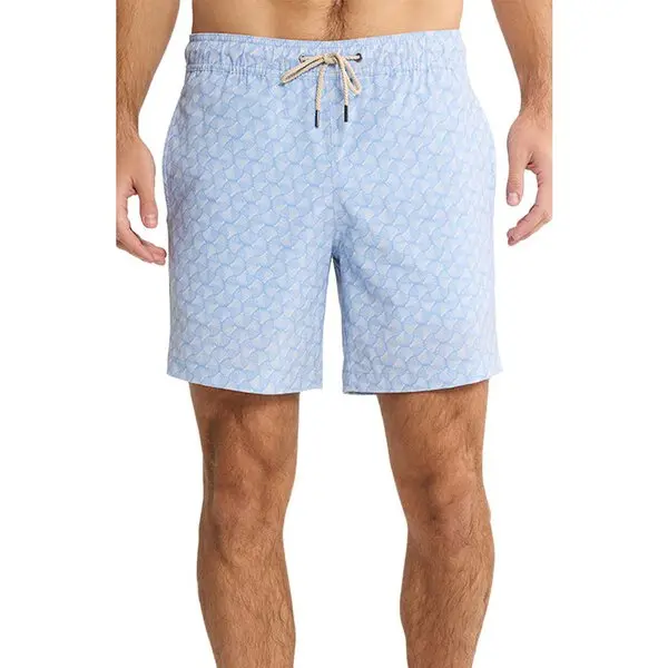 FAIR HARBOR The Bayberry Swim Trunks - Sky Blue Shells