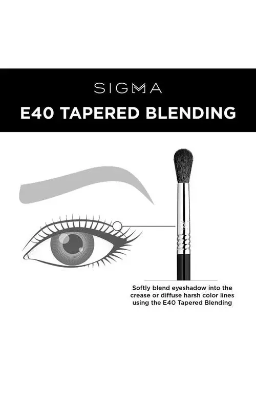 SIGMA BEAUTY E40 Tapered Blending Brush - No Color