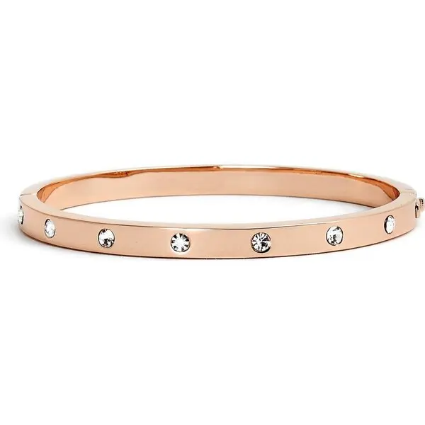 Kate Spade New York Crystal Hinged Bangle - Rose Gold