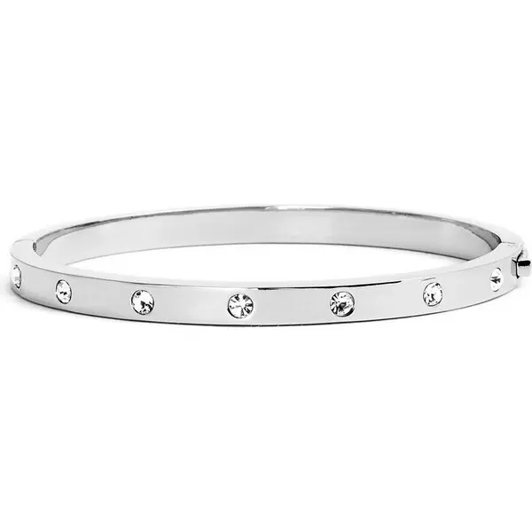 Kate Spade New York Crystal Hinge Bangle - Silver