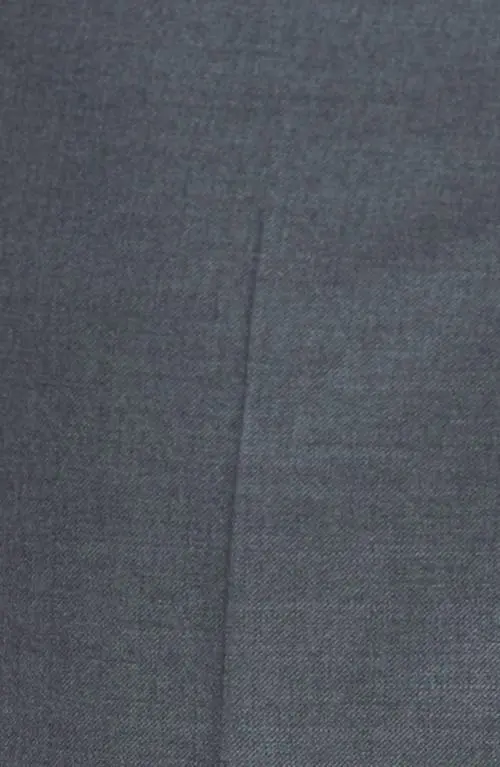 Berle Flat Front Modern Fit Gabardine Stretch Wool Trousers - Medium Grey