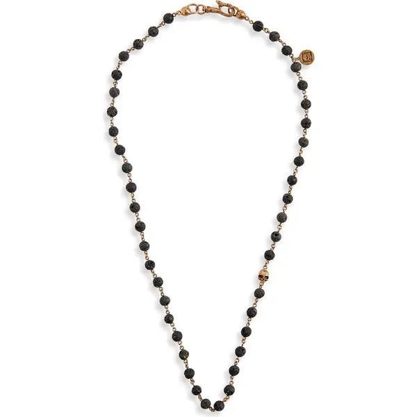John Varvatos Stone Bead Necklace - Black