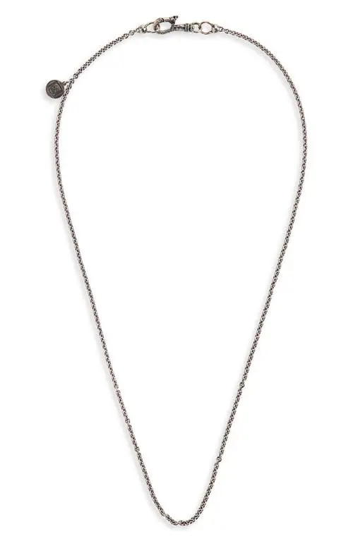 John Varvatos Skull Chain Necklace - Metallic Silver