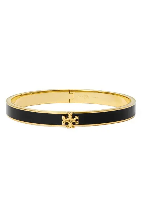 Tory Burch Kira Enamel Hinge Bracelet - Tory Gold/black