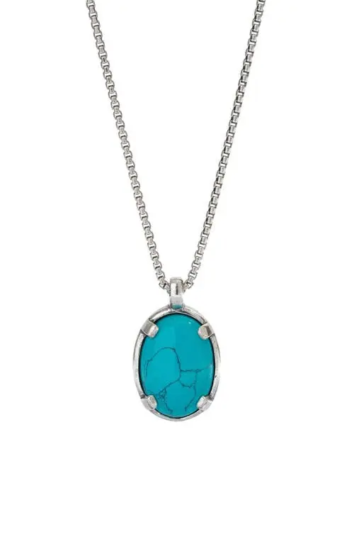 DEGS & SAL Turquoise And Sterling Silver Pendant Necklace - Blue