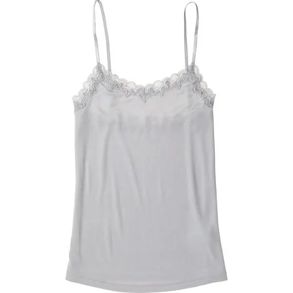 Uwila Warrior Lace Trimmed Silk Camisole - Alloy