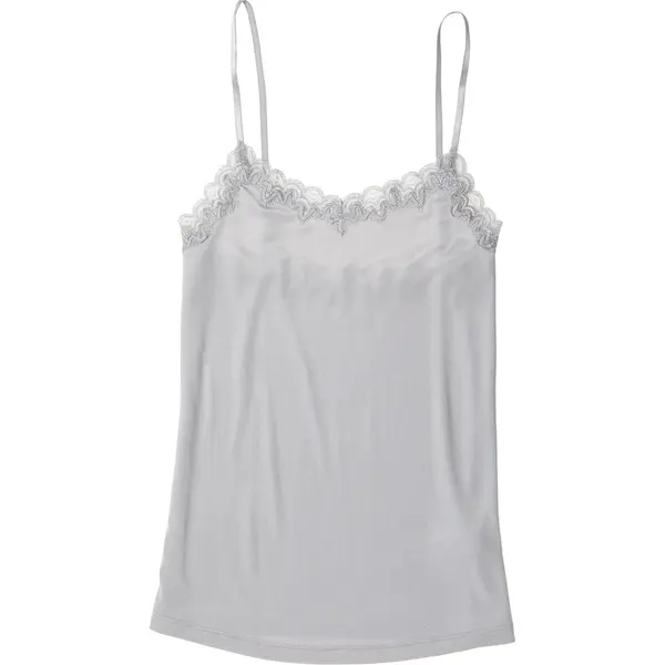 Uwila Warrior Lace Trimmed Silk Camisole - Alloy