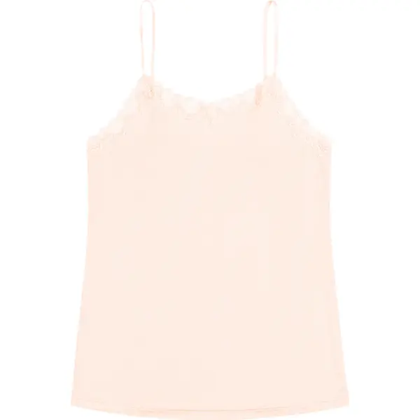 Uwila Warrior Lace Trimmed Silk Camisole - Rose Quartz