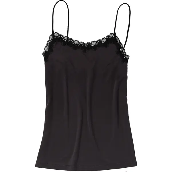 Uwila Warrior Lace Trimmed Silk Camisole - Shale