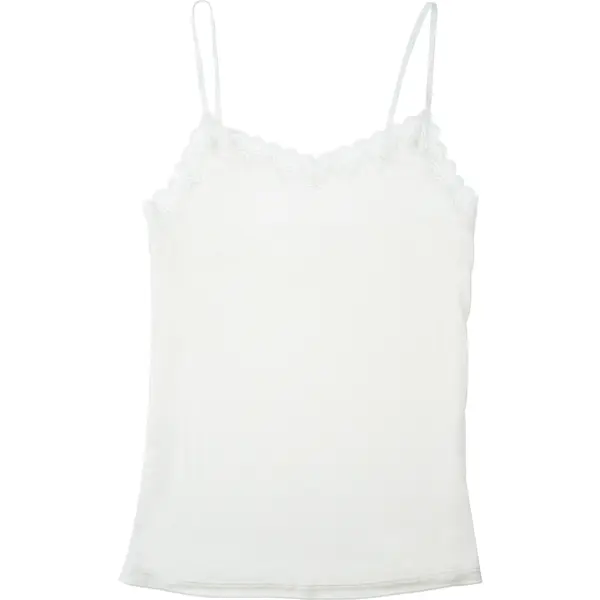 Uwila Warrior Lace Trimmed Silk Camisole - Winter White