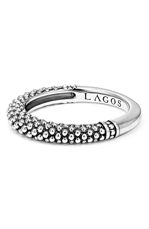 Lagos Caviar Stacking Ring - Silver
