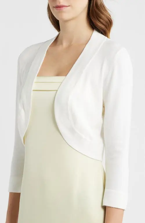 Eliza J Bolero Cardigan - White