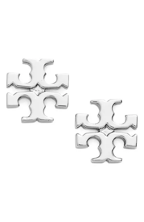 Tory Burch Icon Stud Earrings - Silver