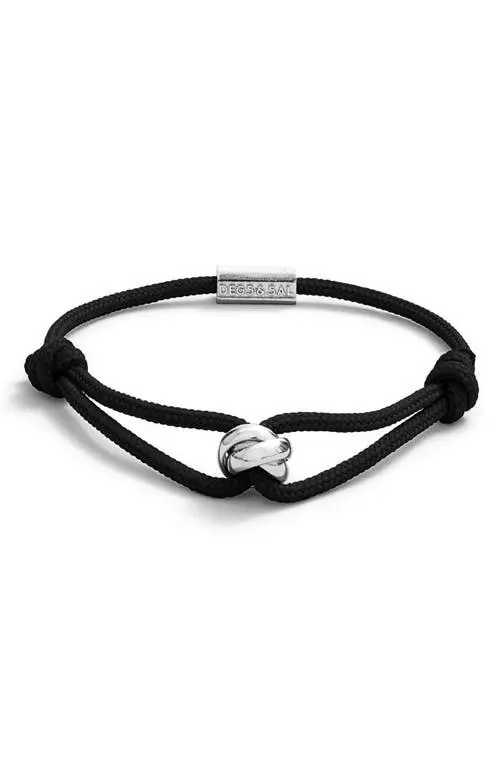 DEGS & SAL Trinity Rope Bracelet - Blak