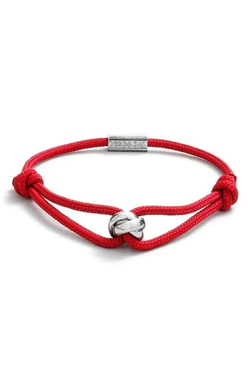 DEGS & SAL Trinity Rope Bracelet - Red