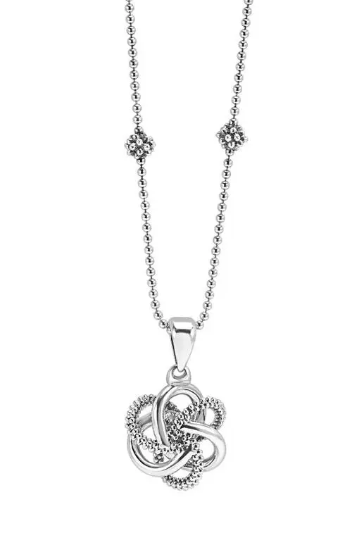 Lagos Love Knot Pendant Necklace - Sterling Silver