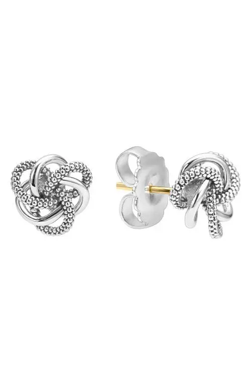 Lagos Love Knot Stud Earrings - Sterling Silver