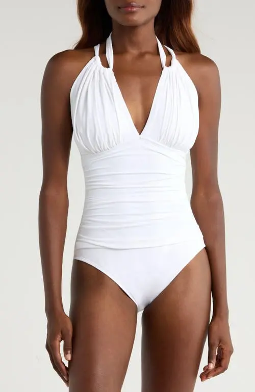 La Blanca Island Goddess Convertible One-piece Swimsuit - White