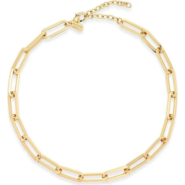 Melinda Maria Carrie Chain Link Necklace - Gold
