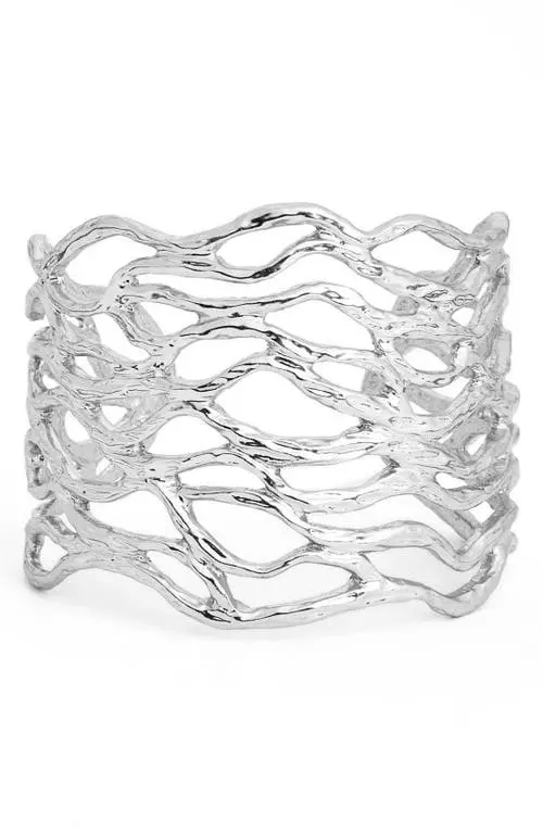 KARINE SULTAN Open Cuff Bracelet - Silver