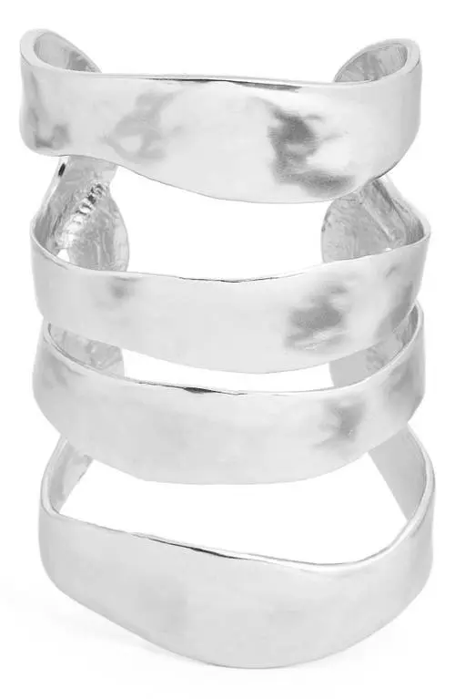 KARINE SULTAN Four Row Cuff - Silver