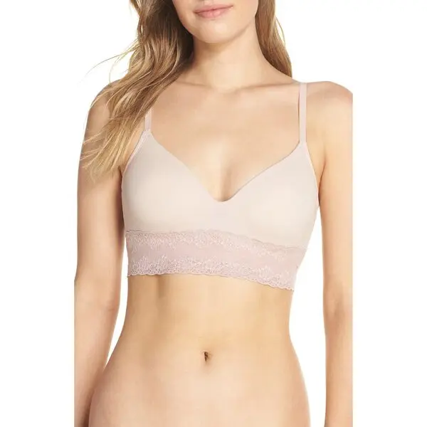 Natori Bliss Perfection Contour Soft Cup Bralette - Rose Beige