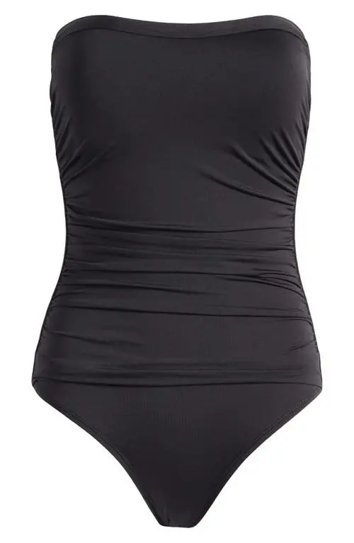 Tommy Bahama Pearl Shirred Bandeau One-piece Swimsuit