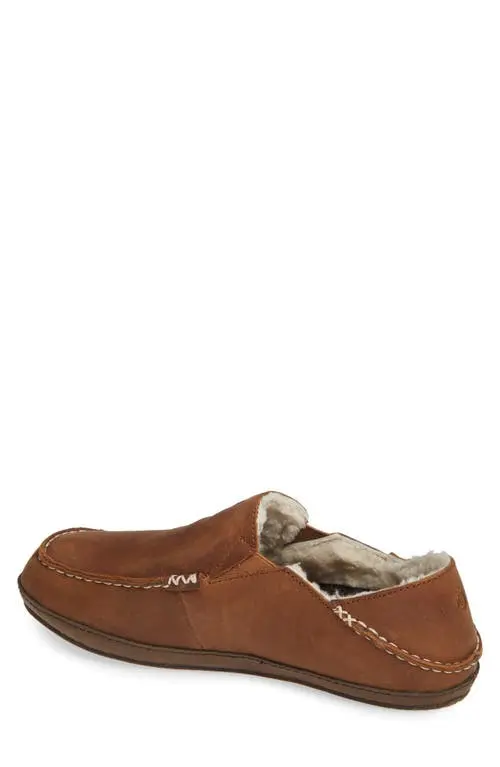 Olukai Moloa Shearling Convertible Slipper - Toffee