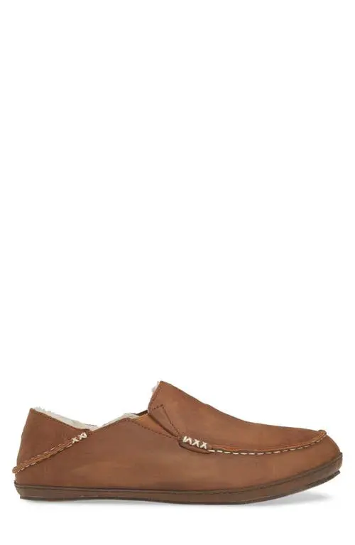 Olukai Moloa Shearling Convertible Slipper - Toffee