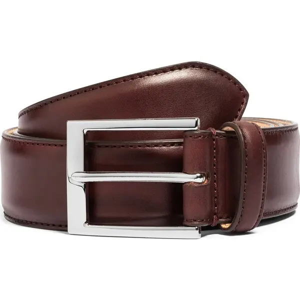To Boot New York Leather Belt - Burnished Brown