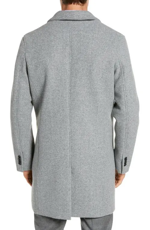 Cole Haan Regular Fit Stretch Wool Coat - Lt Grey