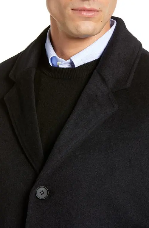 Cole Haan Regular Fit Stretch Wool Coat - Navy