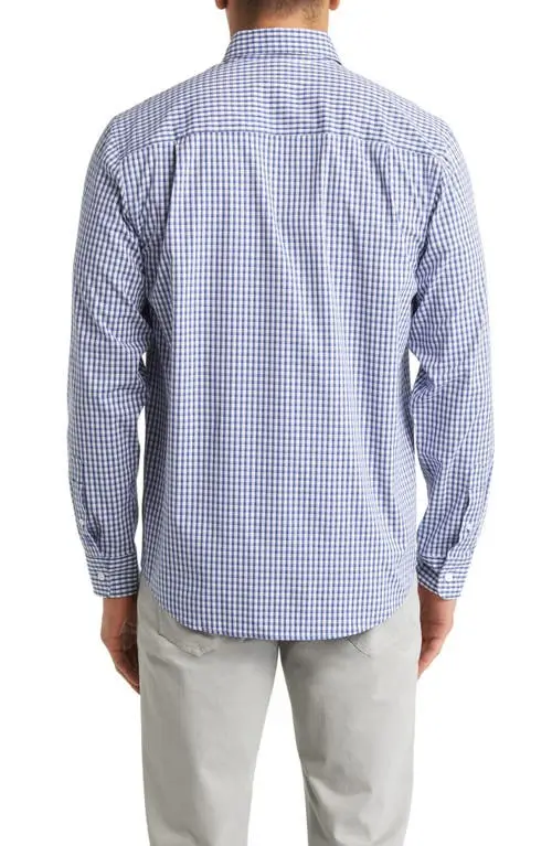 Cutter & Buck Cotton Blend Gingham Shirt - Tour Blue