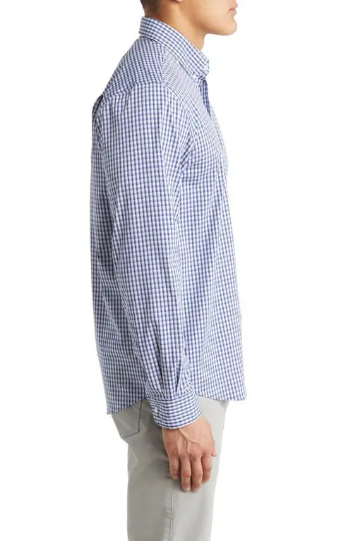 Cutter & Buck Cotton Blend Gingham Shirt - Tour Blue